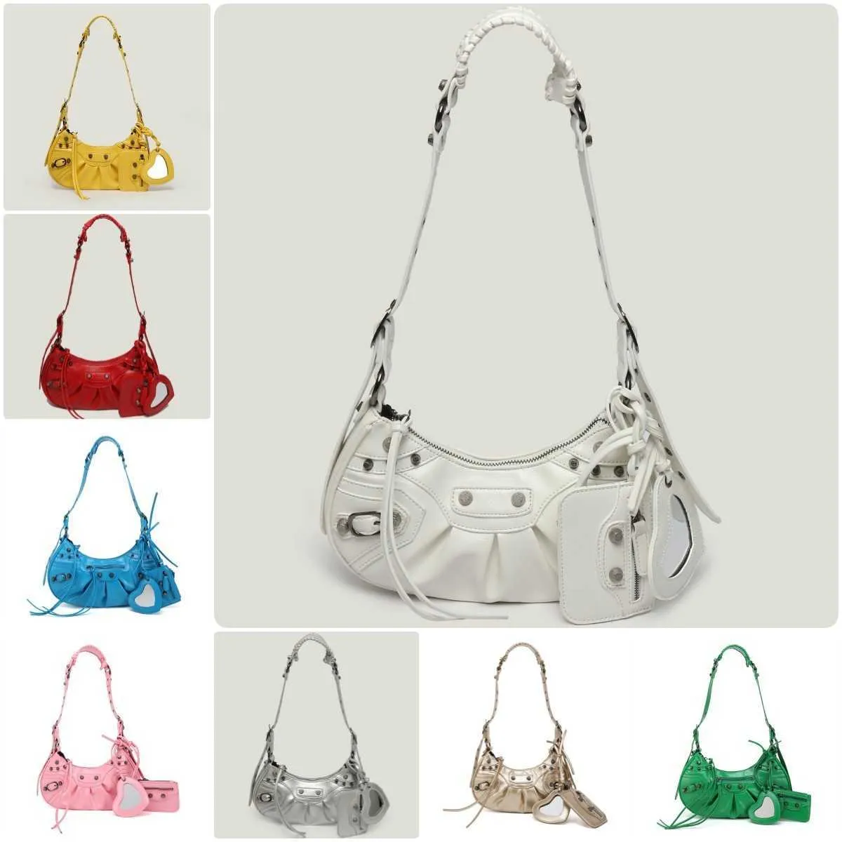 Designer Shoulder Handbags: Fashionable Crescent Crossbody Bag In Fine ...