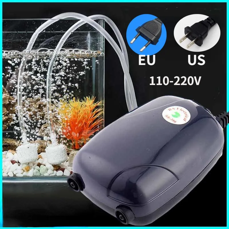 DHgate.com:Mini Aquarium Air Pump, Single/Double Outlet Fish Tank ...
