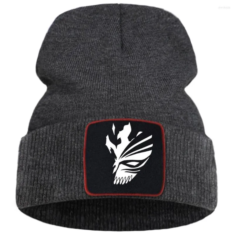 BLEACH Kurosaki Ichigo Print Beret Beanie Foldable Knitted Beanie Hat ...