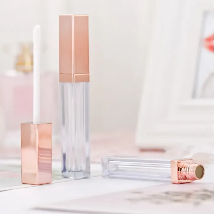 Lip Gloss Tube Containers: 5ML Square Lip Gloss Case Black/Rose Gold ...