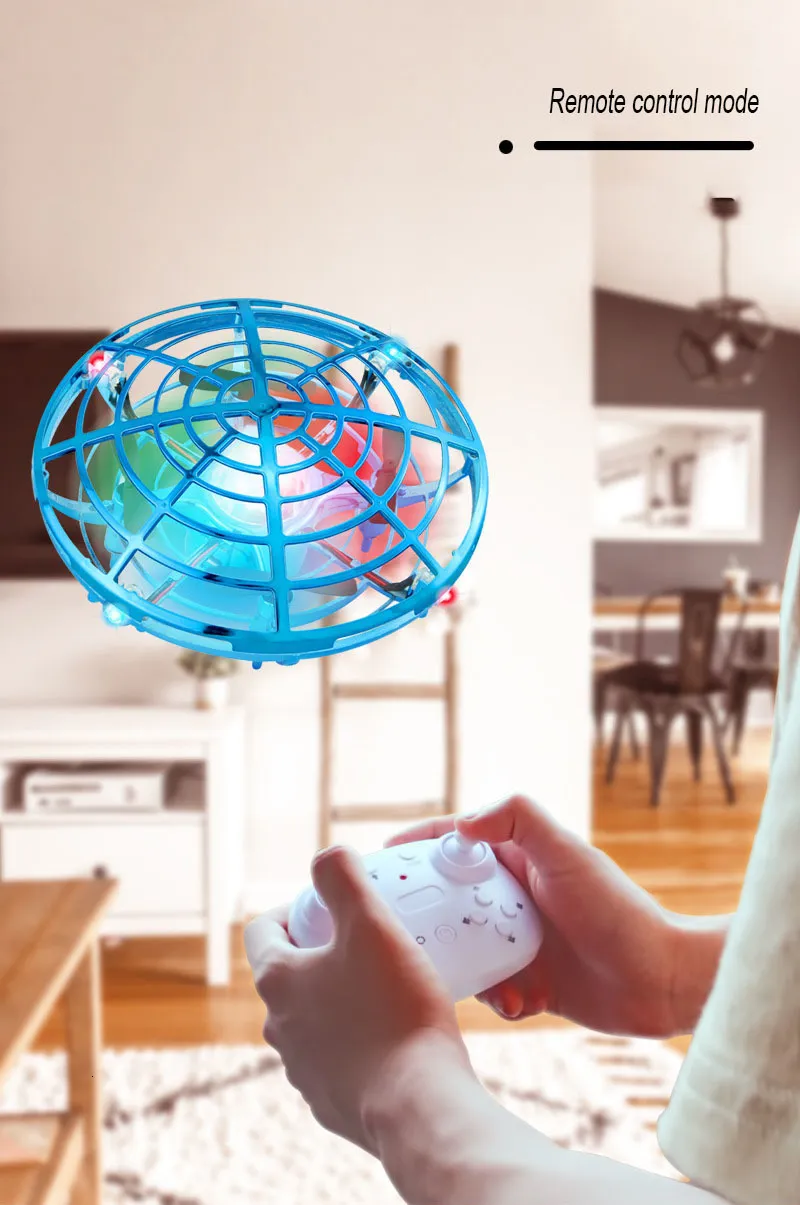 DHgate.com:Mini RC UFO Drone with LED Light Gesture Sensing Electric ...