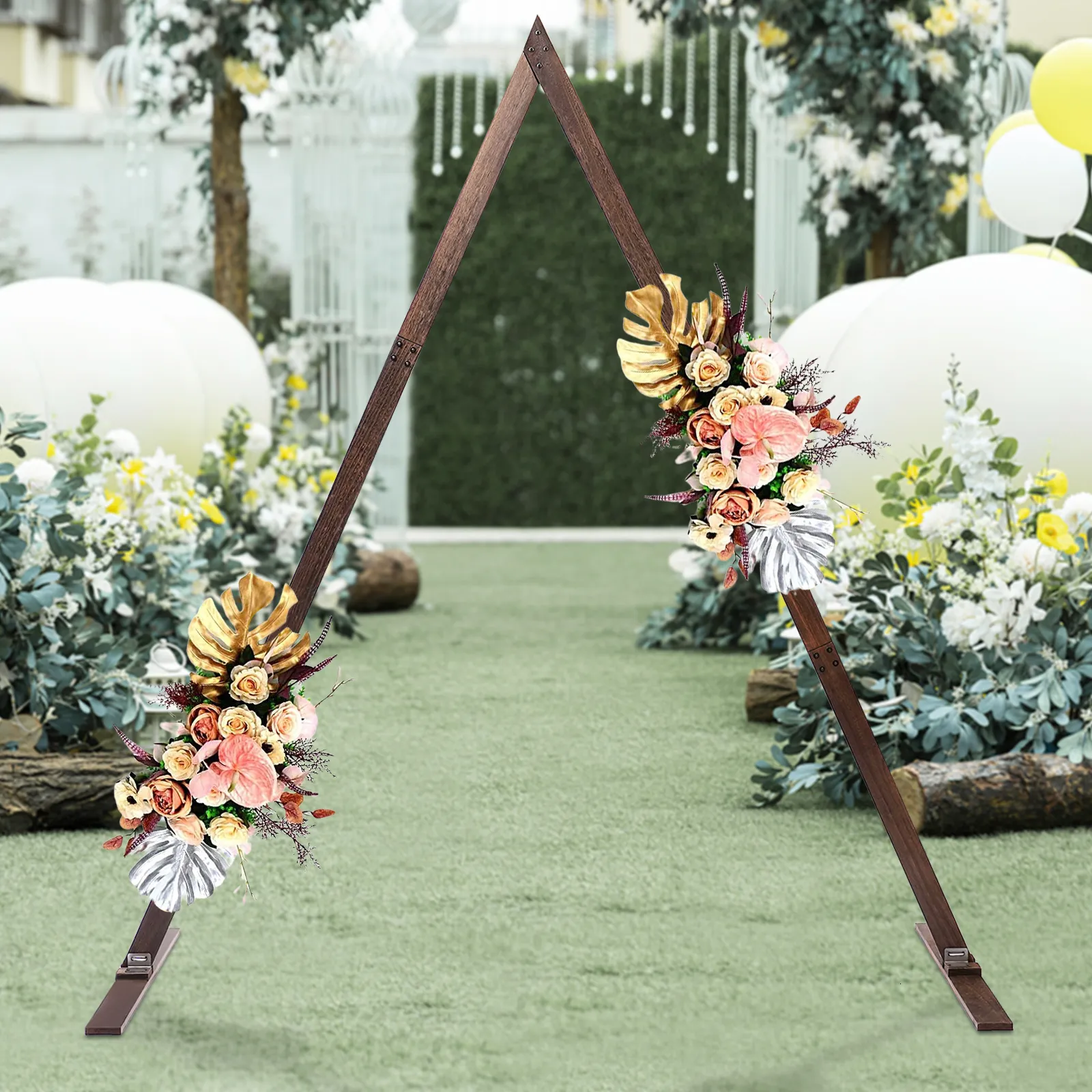 Wooden triangle wedding arch 60 photos - Astyledwedding.com