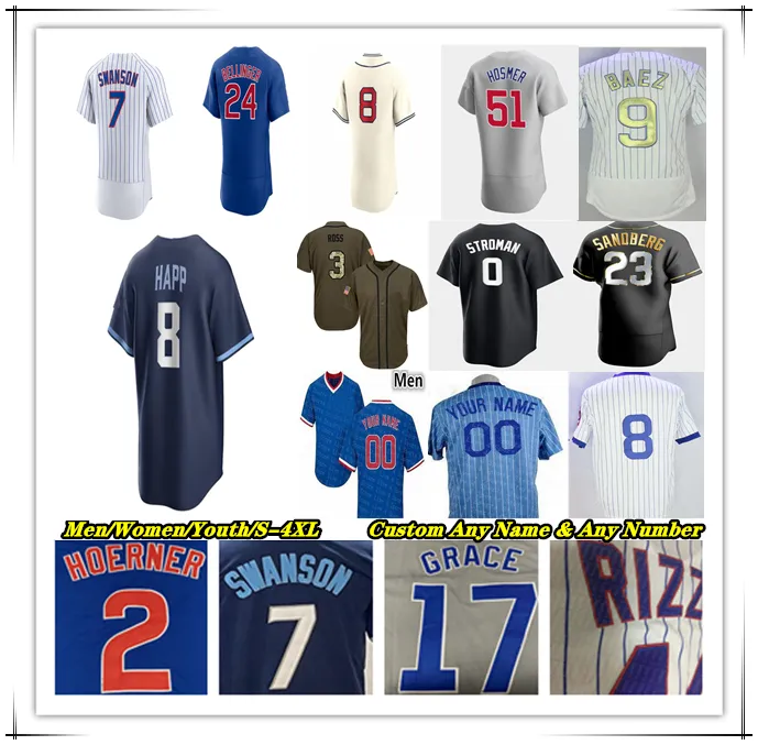 Wrigleyville Baseball Jersey, Stroman, Madrigal, Morel, Hosmer, Mervis ...