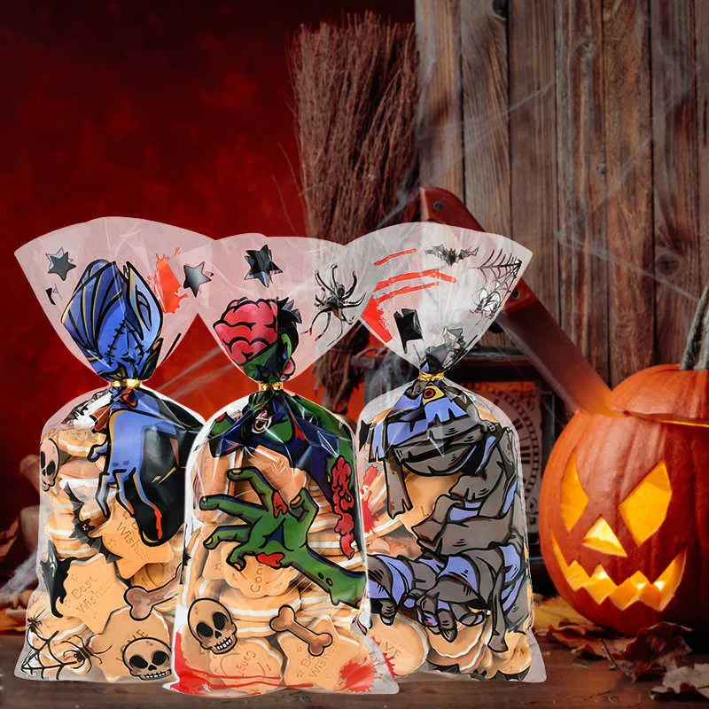 Halloween Treat Bags Plastic Cellophane Candy Bags For Kids Party Favors Snacks Cookies Baking Treats From Telmom 4.09 DHgate.Com
