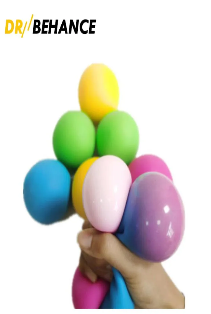 TRP Squish Squeeze Stressball Balloon Toys Rainbow Push Anxiety Stress ...