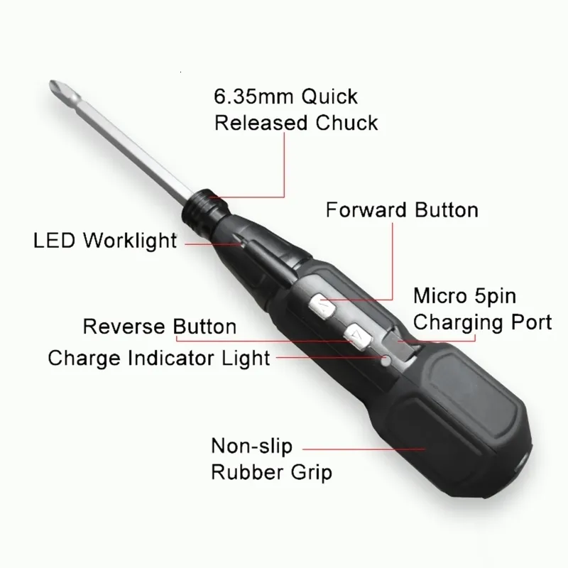 Screwdrivers Cordless Electric Screwdriver 3.6V Mini Home Screwdriver ...