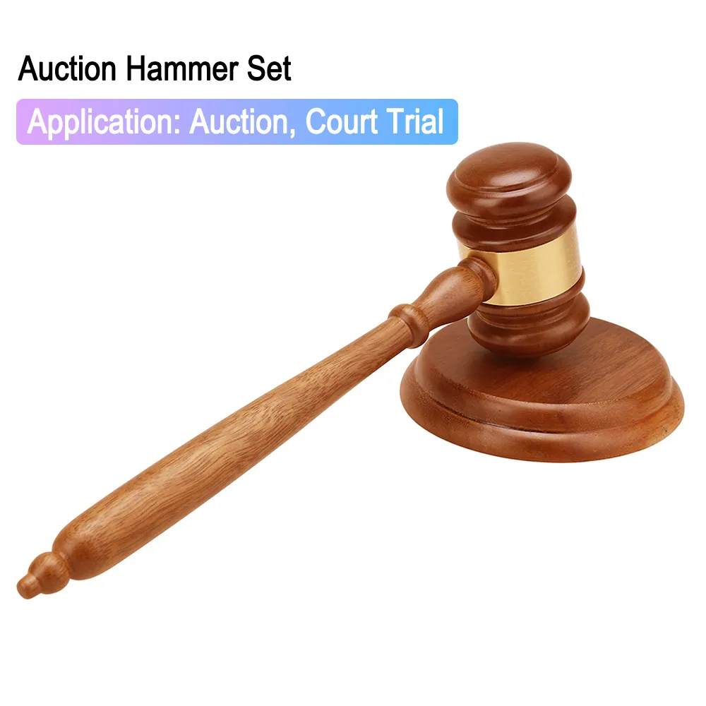 Handmade Wooden Auction Hammer - Durable Judge Gavel for Court, Legal ...