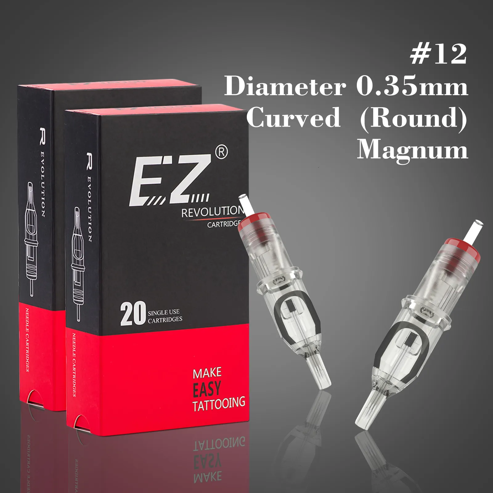 DHgate.com:EZ Revolution Tattoo Needles Cartridge Magnum Curved Round ...