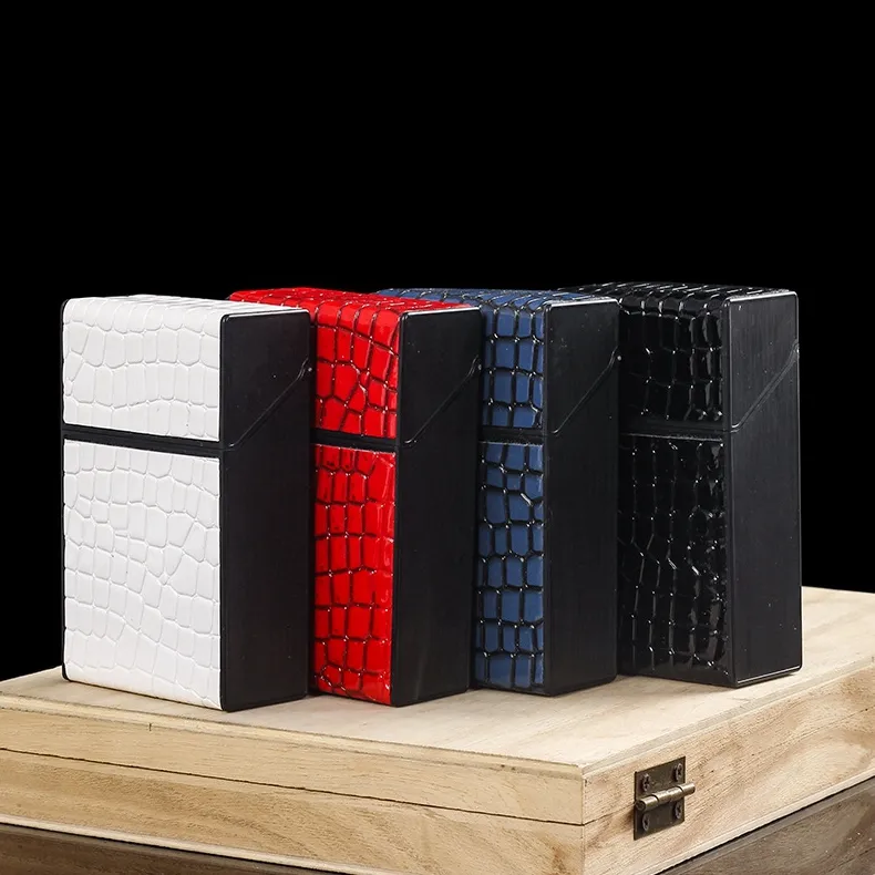 Pretty Colorful Crocodile Skin Tobacco Cigarette Case Portable Plastic ...