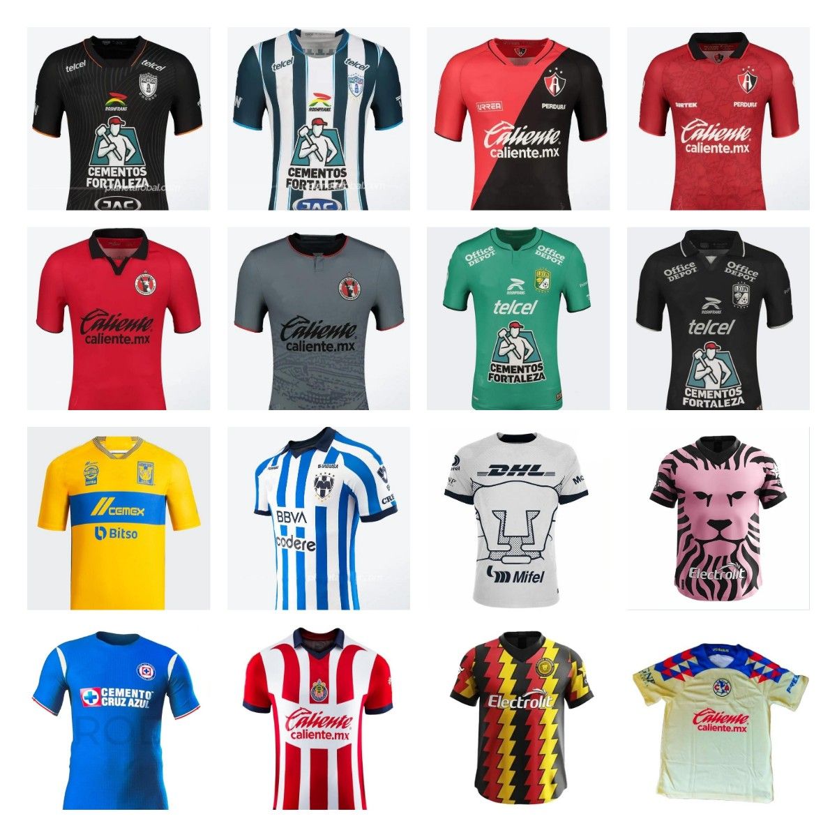 2023 2024 Liga MX Pachuca Camisetas De Fútbol NAUL Tigres F. VINAS ...