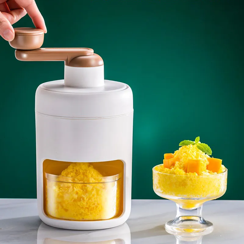 Mini Ice Crusher - Hand Operated Shaved Ice & Milkshake Maker ...
