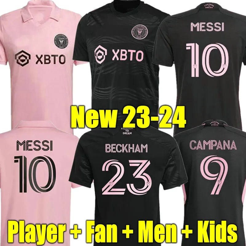 MESSI 23 24 Inter Miami BECKHAM Soccer Jerseys Fans Player 2023 2024 ...