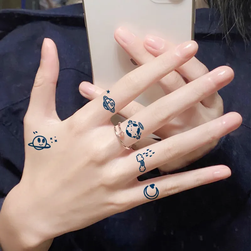 Cstam Temporary Tattoos Set 100 Sheets Small Simple Waterproof Juice ...