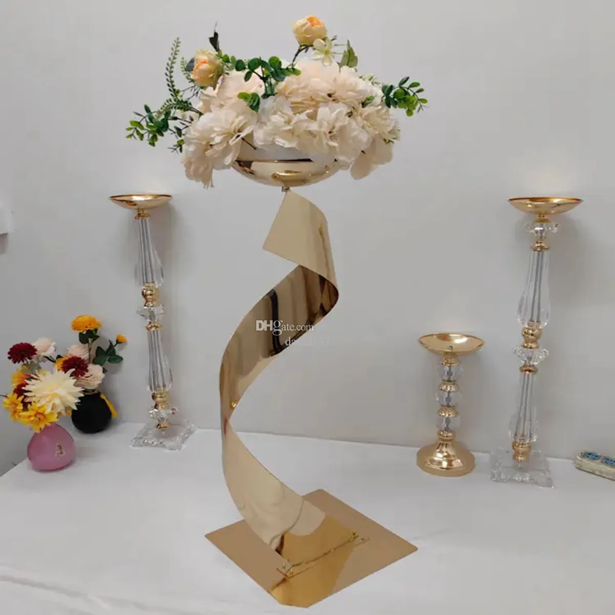DHgate.com:Event Road Lead Flower Holder Metal Wedding Decoration ...