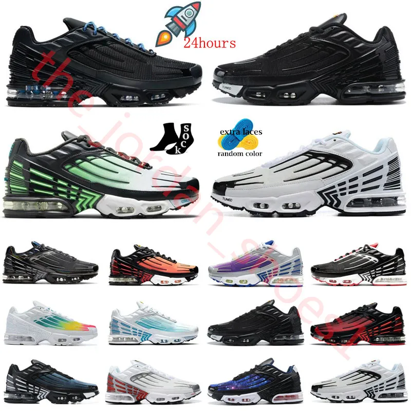 TN Plus 3 Boa Running Shoes Triple Black/Silver/Wolf Grey/Hyper Blue ...