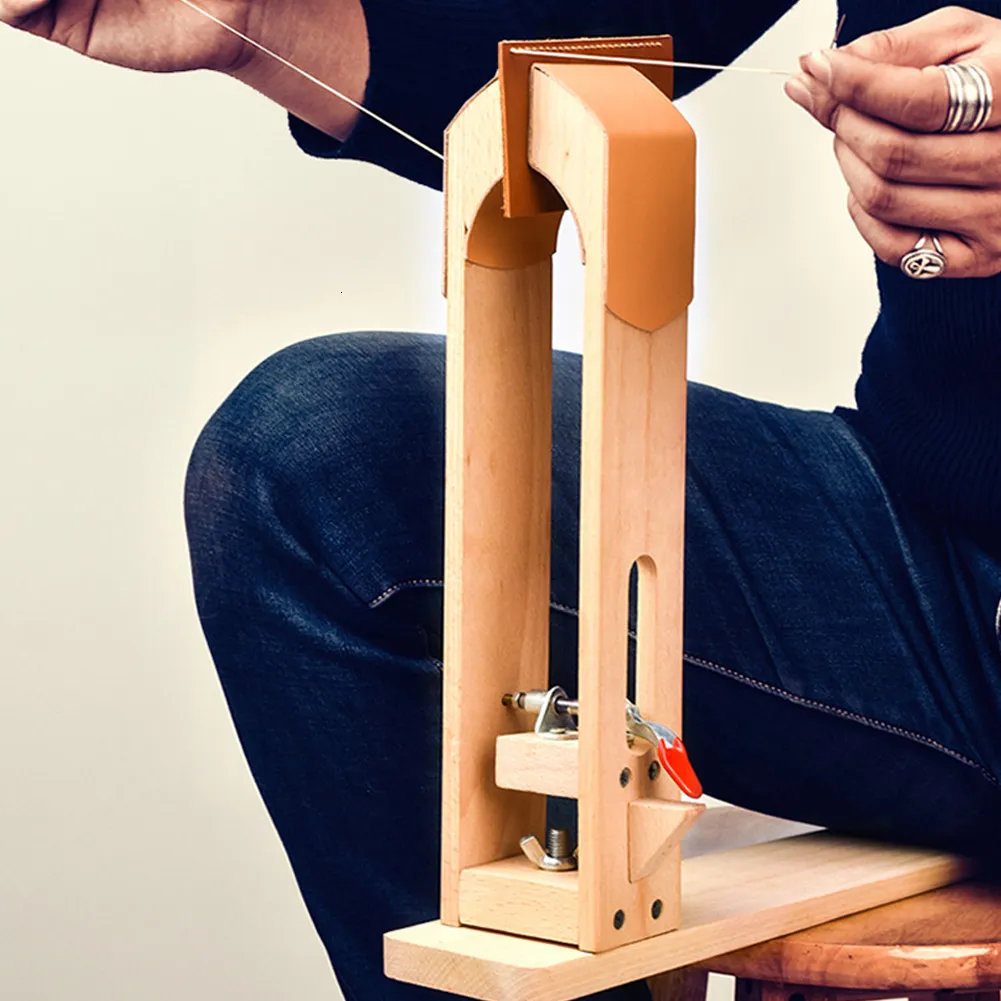 Leather Craft Tools Hand Stitching Pony Wooden Leather Fix Clamp Sewing ...