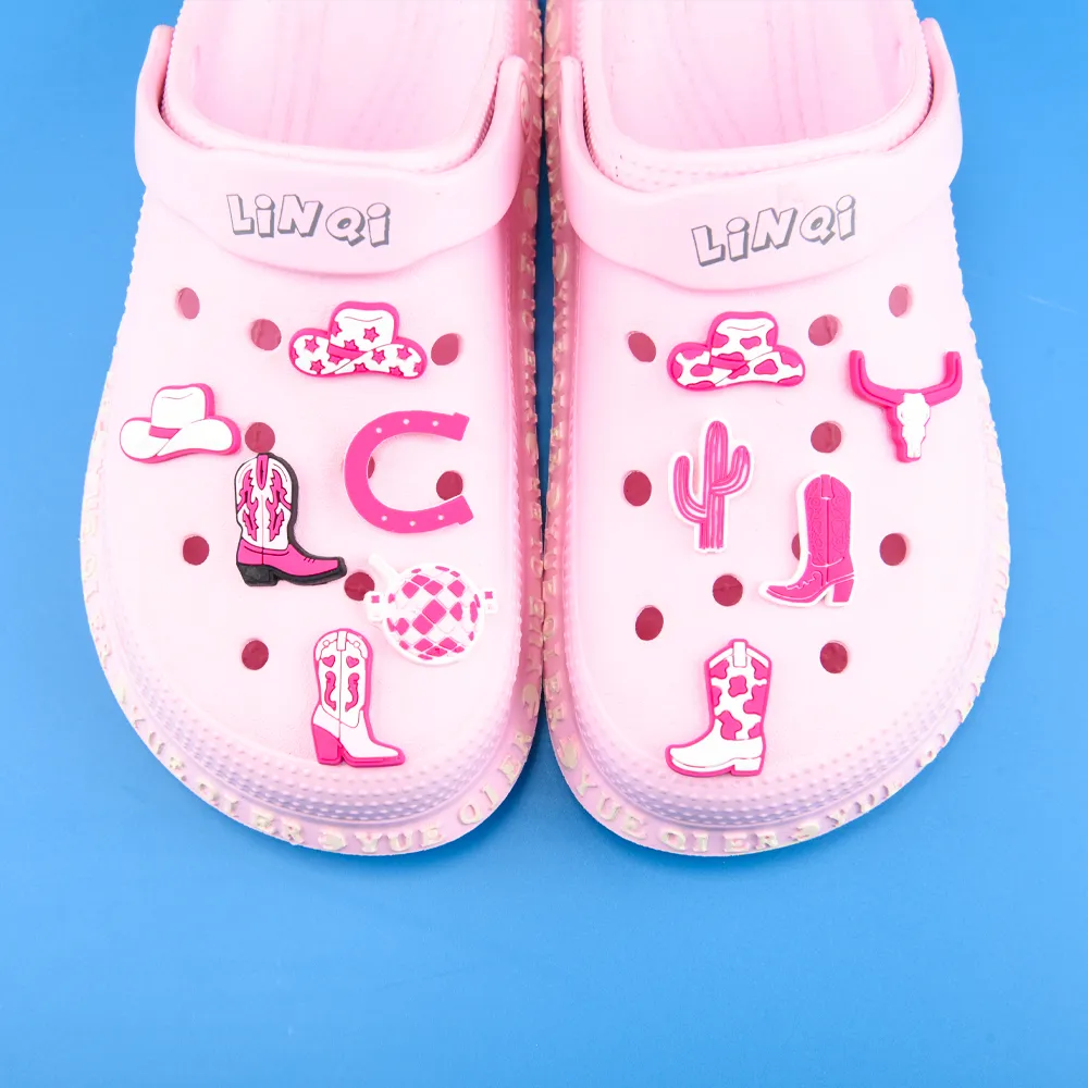 DHgate.com:Pink Lucky Horseshoe PVC Croc Shoe Charms: Set of 4 Western ...