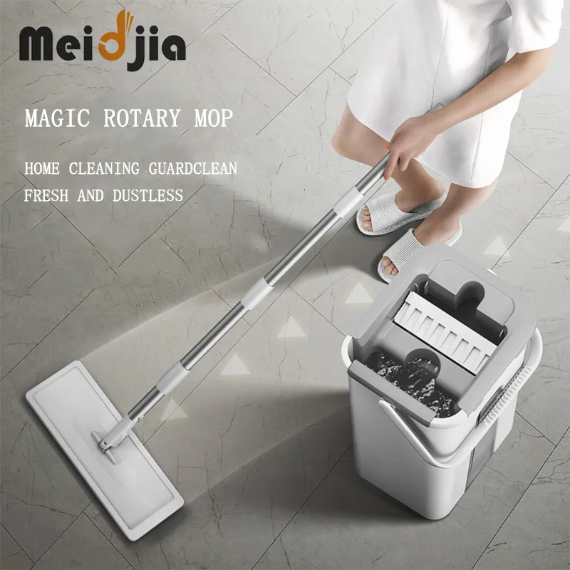 DHgate.com:MEIDJIA Easy Mop Rotating Flat Mop with Bucket Set, 230621 ...