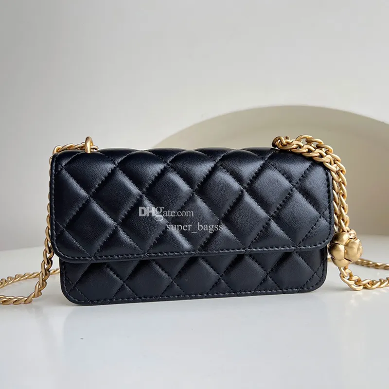 Leather Flap Bag: Designer Chain Bag In Scarlet Genuine Leather Compact ...