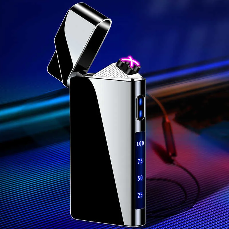 Metal USB Lighter Windproof Touch Induction Ignition Rechargeable ...