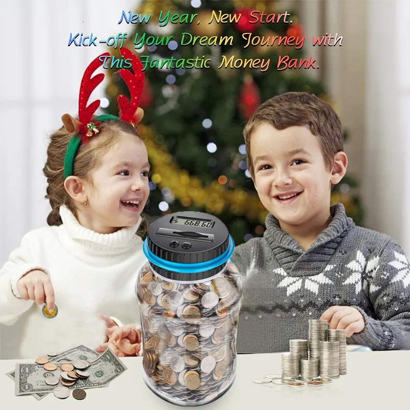 Large Digital Coin Bank - Electronic Money Saving Box with LCD Counter ...