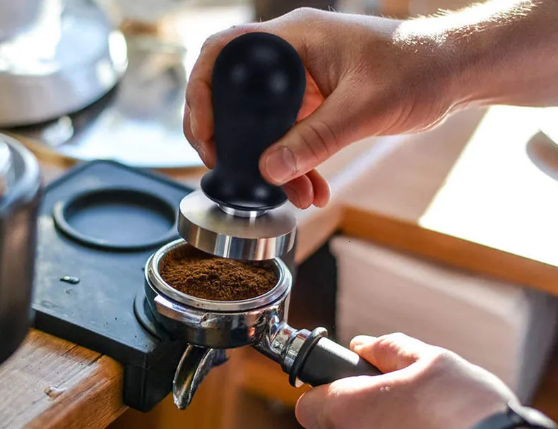 Calibrated Espresso Coffee Tamper 30lb Spring Loaded Elastic Espresso ...