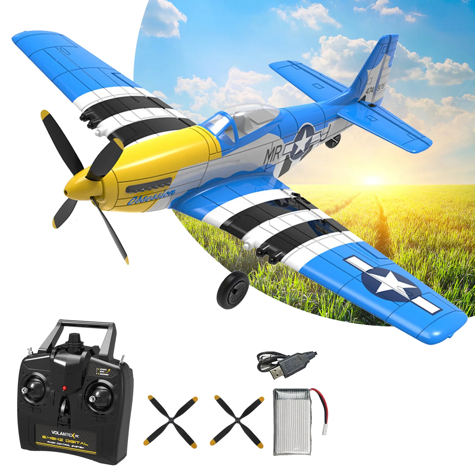 DHgate.com:2.4G Remote Control RC Airplane P51 4CH Fighter RC Airplanes ...