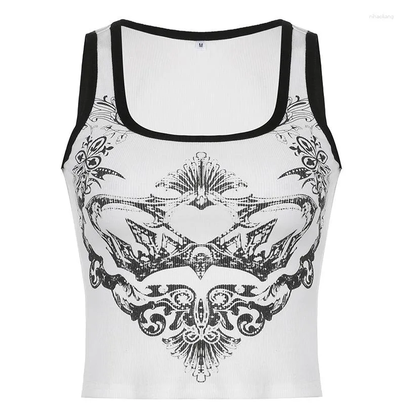 Gothic Y2K Printed Printed Tank Tops Womens Top With Fairy Gothic Y2K Printed Printed Tank Tops Womens Top With Fairy