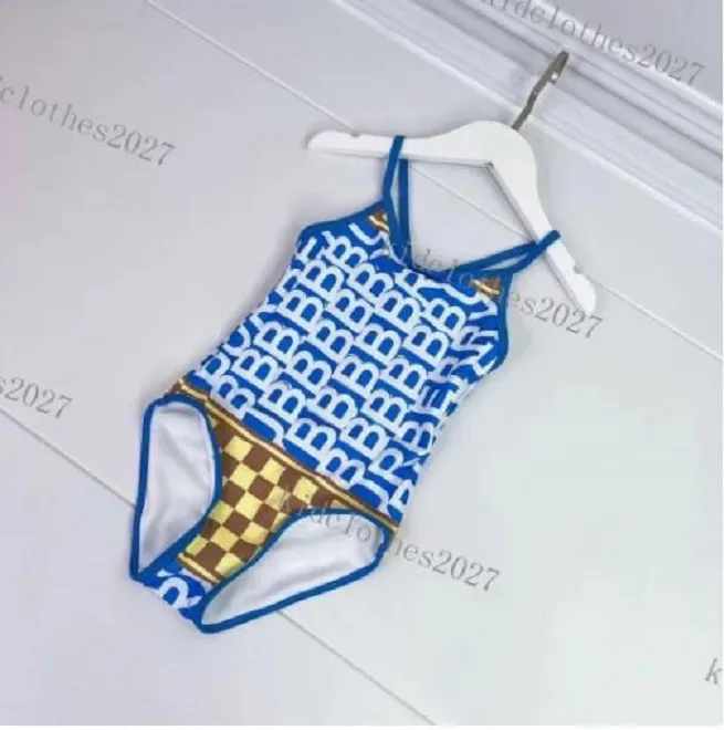 DHgate.com:Girls One-Piece Swimsuit, Blue Designer Fashion Swimwear ...