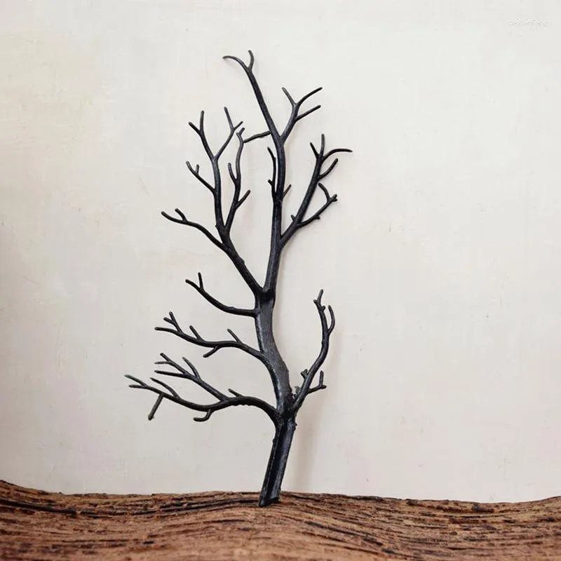 Decorative Plastic Tree Branches Black Faux Flower Stems For Halloween ...