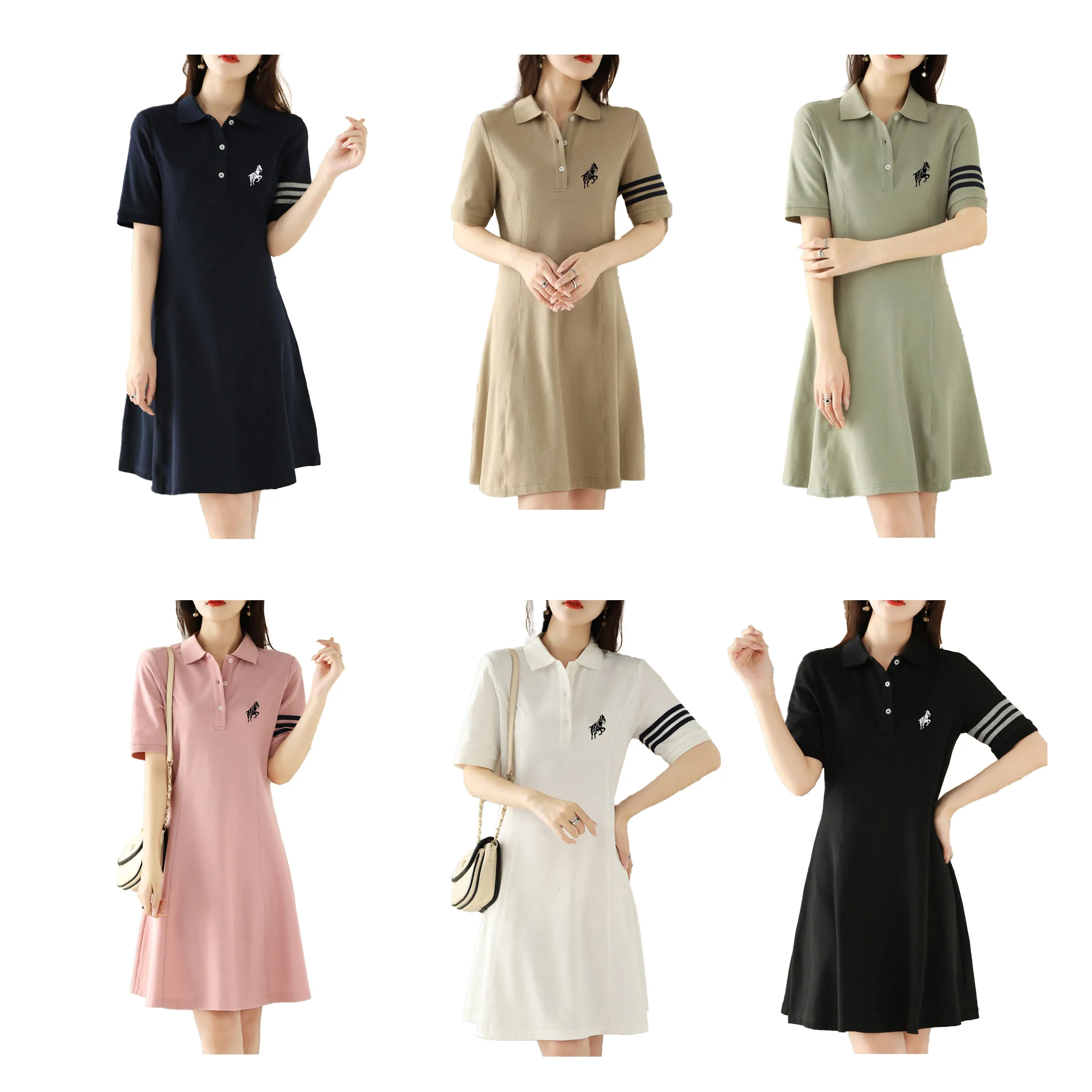 2024 Summer Designer Embroidered Polo Neck A Line Skirt In M XXXL From Apparel216, $40.21 In ...