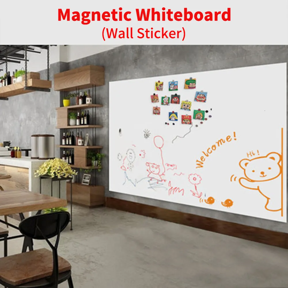 Magnetic Whiteboard Sticker Roll Dry Erase White Board For Wall, Fridge ...