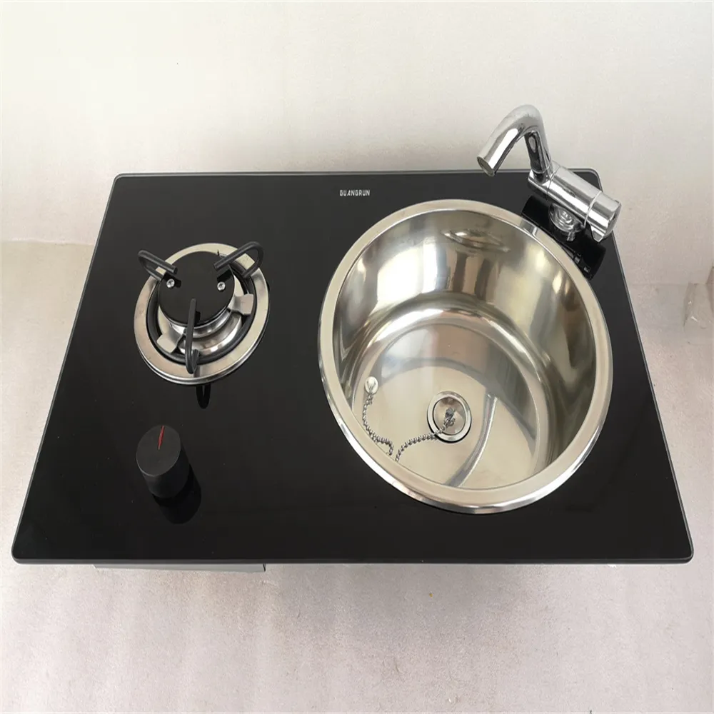 DHgate.com:580mm Sink Combo Gas Hob with Glass Lid for Caravan Boat ...