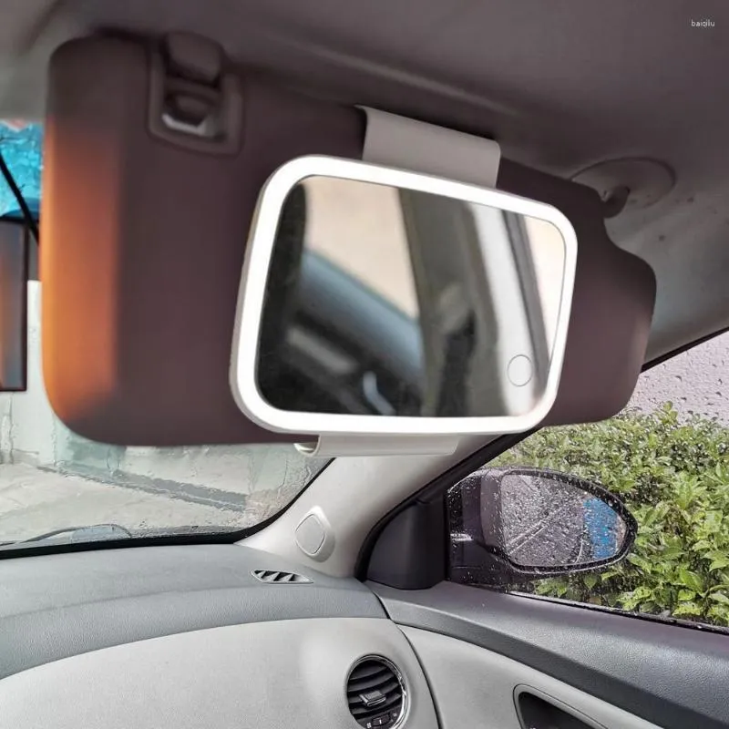 2024 Universal Sun Visor Eitelkeitsspiegel LED Light Touchscreen Auto Sonnenschutz Panel Gehause Innenzubehor Auto Sonnenschild