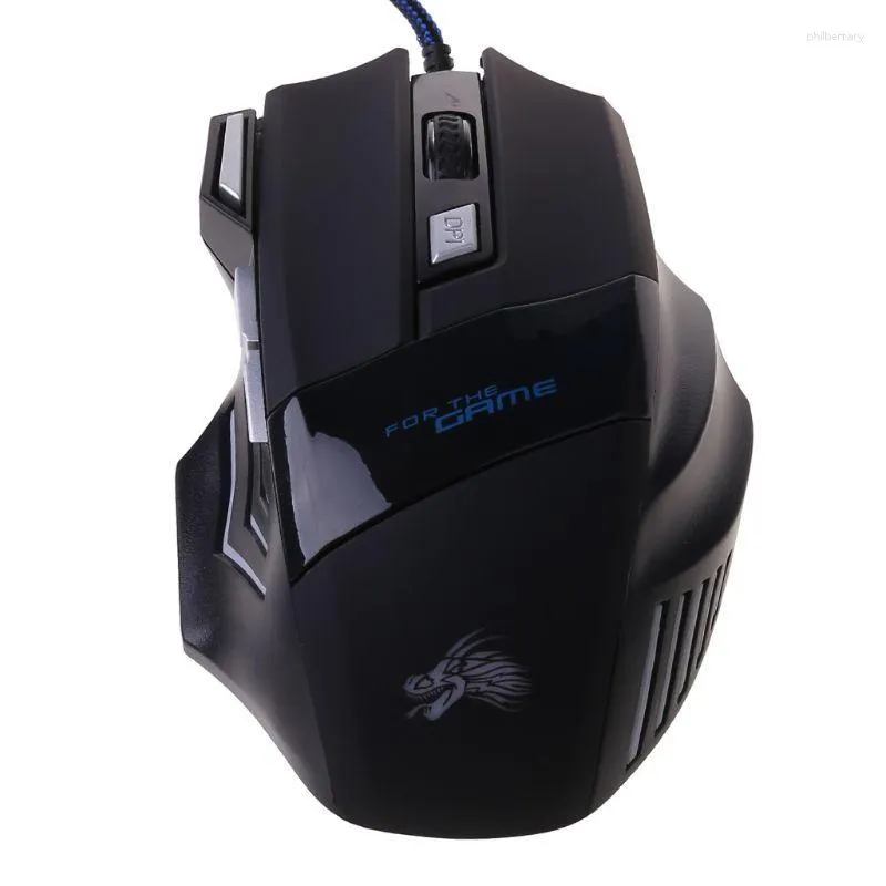 Ratones Gaming Mouse 7 Botones USB Con Cable LED Breathing Fire 5500 ...