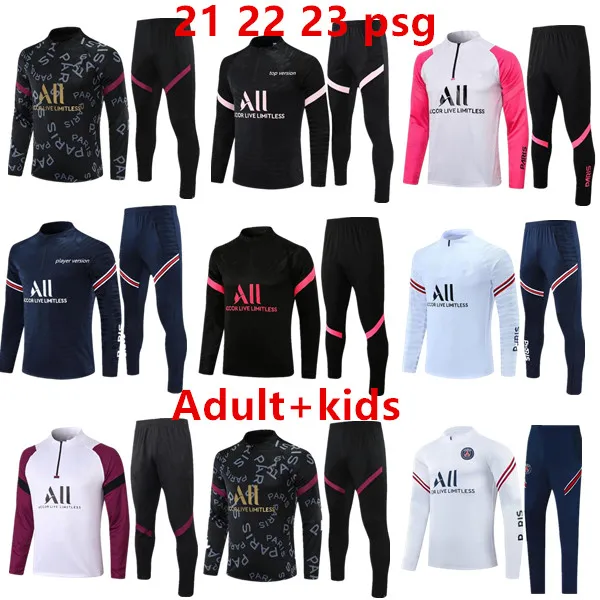Classic Style Soccer Uniform Kits Legit Tracksuit Set 21/22/23 PSGs ...