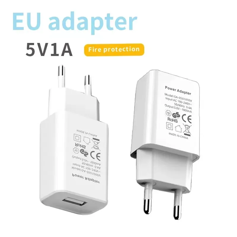 European Power Adapter EU Plug Wall Charger 5V 2A USB Travel Adapter ...