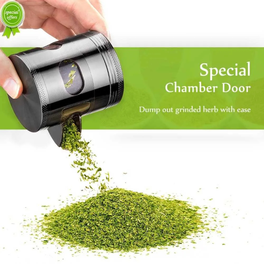 Premium Herb Grinder - 4-Layer Spice Crusher with Pollen Catcher ...