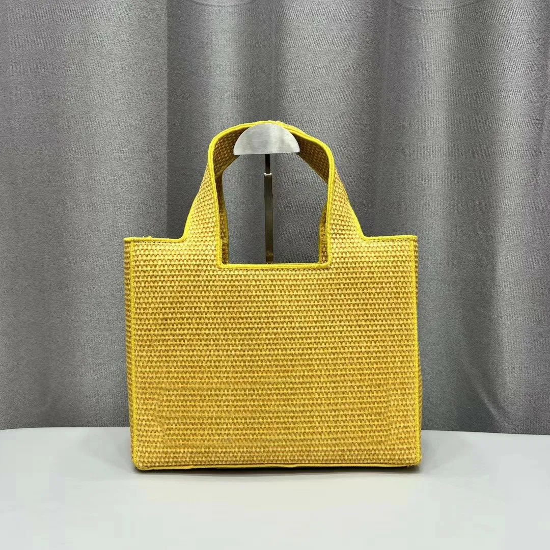 Handmade Raffia Font Cube Tote With Removable Strap Perfect For Summer ...