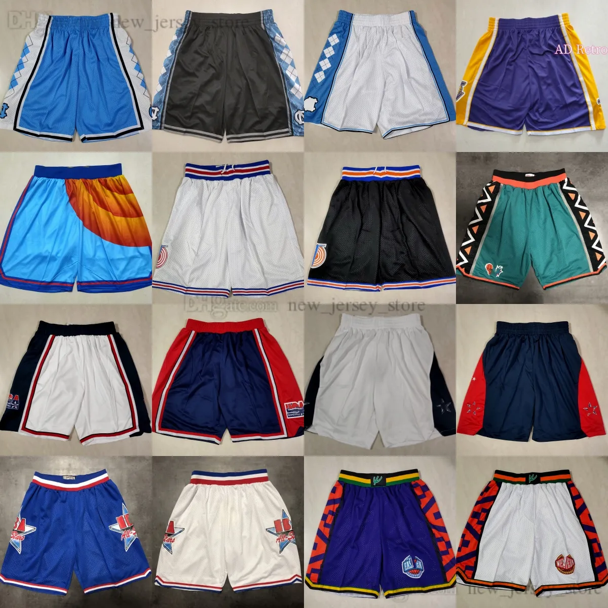 Summer Classic Retro Mesh Basketball Shorts Breathable Gym Training ...