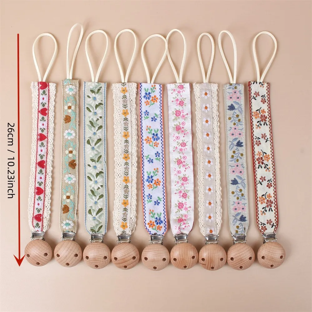 DHgate.com:Beech Wood & Silicone Teether Set: Lace Pacifier Chains ...