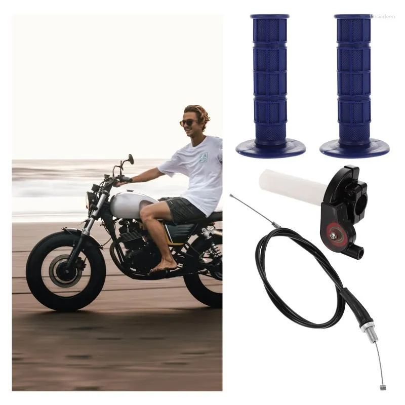 Motorcycle Handlebar Control Kit - Complete Brake Levers, Grips, Cables ...