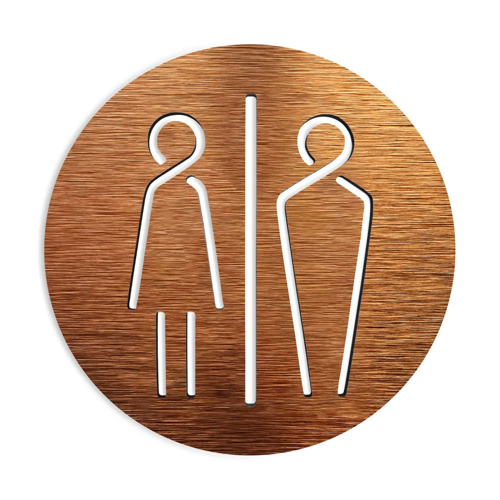 Gender Neutral Restroom Signs A Composite Aluminum Board Plaque For ...