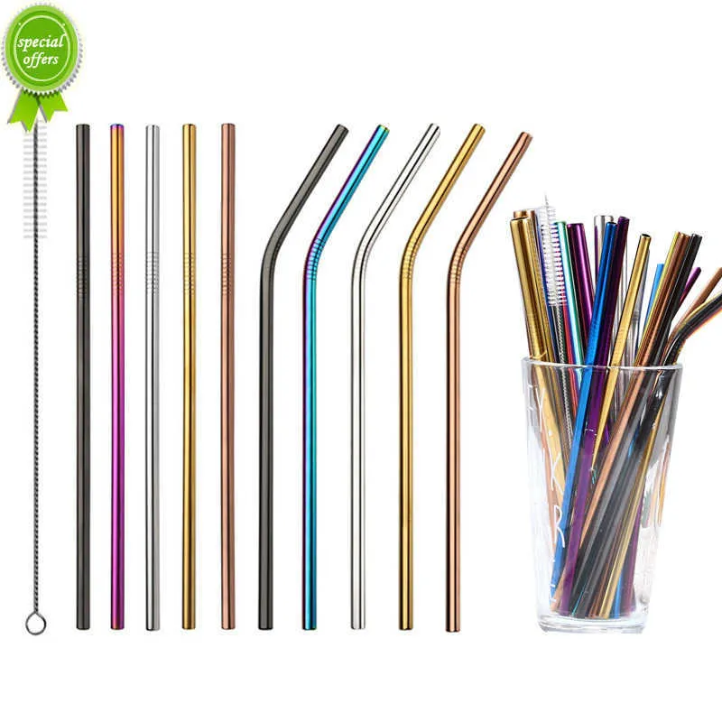 Reusable Stainless Steel Straws Set - Eco-Friendly Metal Drinking ...