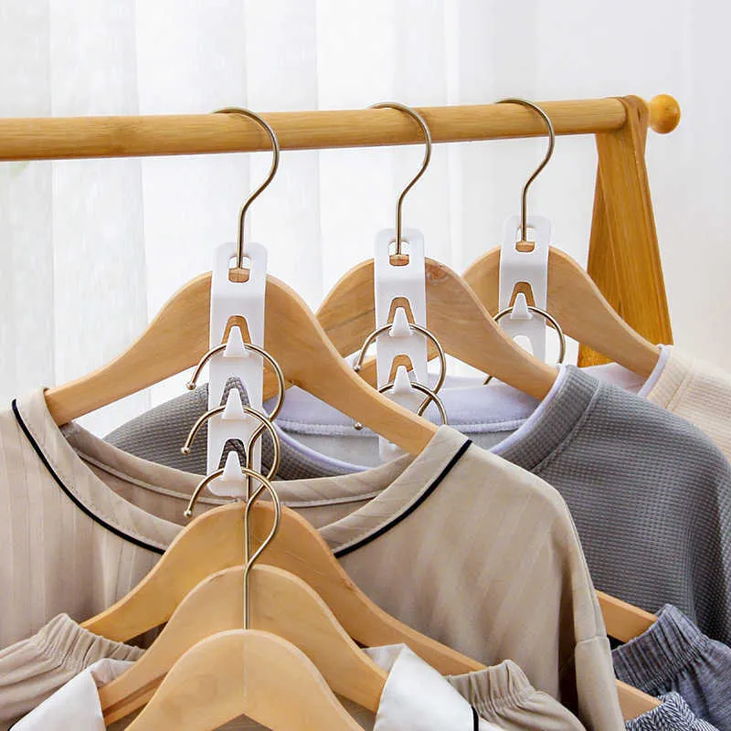 Multi Layer Hanger Connector Hooks For Space Saving Closet Organization ...