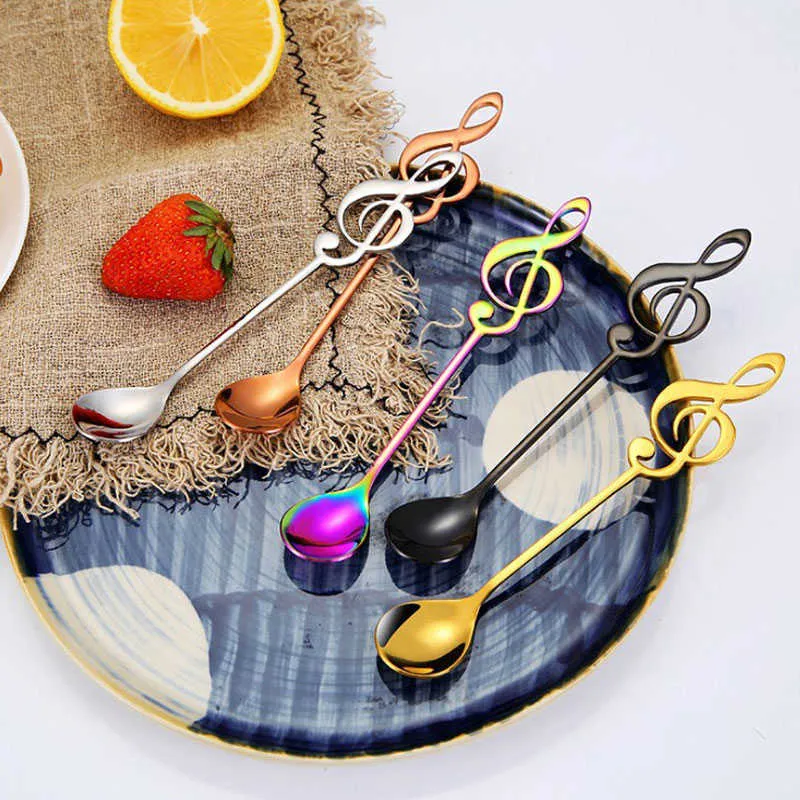 Stainless Steel Music Note coffee and spoon with Long Handle - Perfect ...