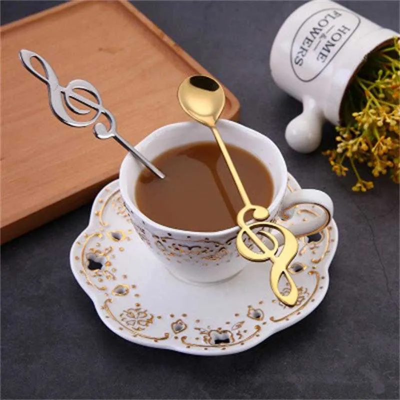 Stainless Steel Music Note coffee and spoon with Long Handle - Perfect ...