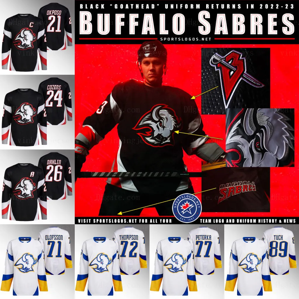#72 Tage Thompson Sabres Jersey Ukko Pekka Luukkonen... From ...