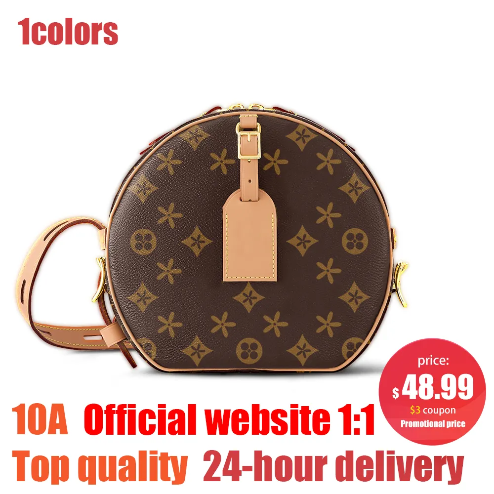 Stylish Round Hat Box Handbag: Leather Shoulder Bag, Crossbody & Clutch ...
