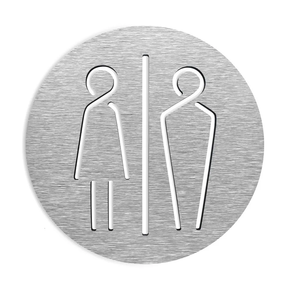 Gender Neutral Restroom Signs A Composite Aluminum Board Plaque For ...